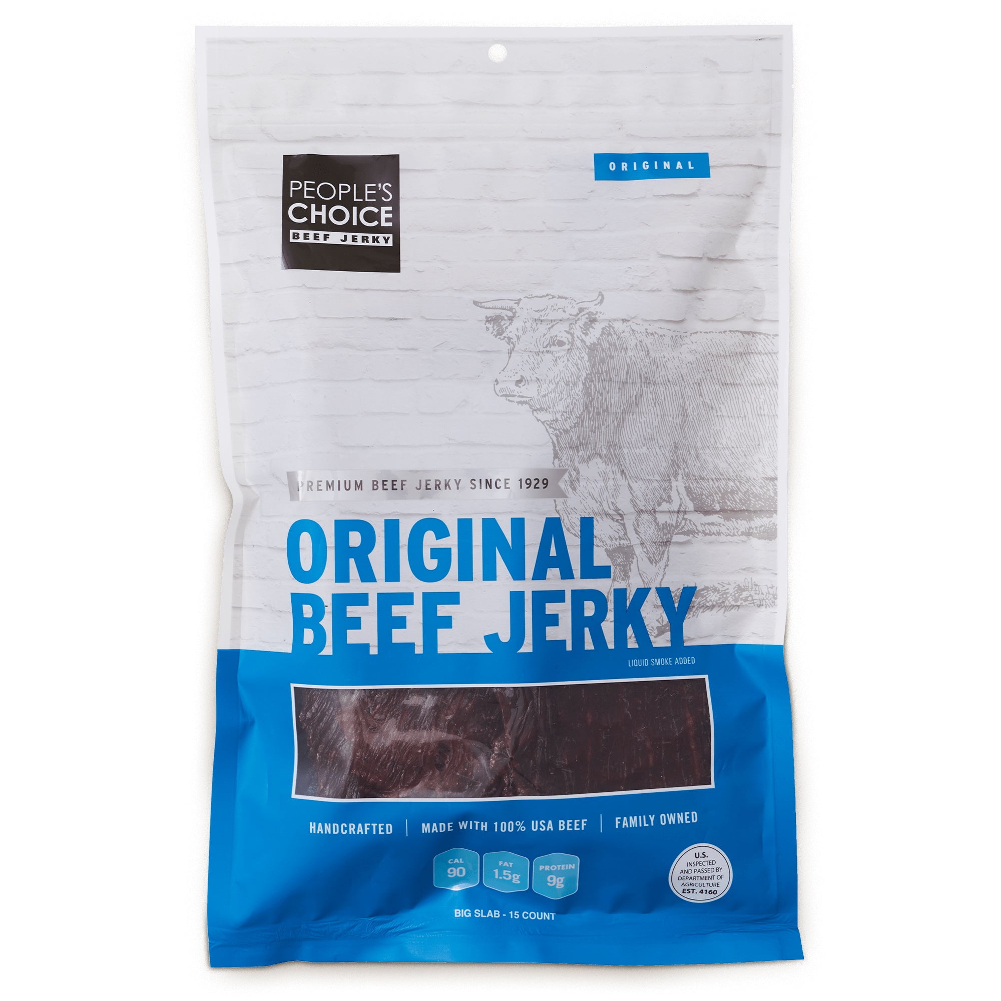 People's Choice Beef Jerky - Classic - Original - Big Slab - Premium ...