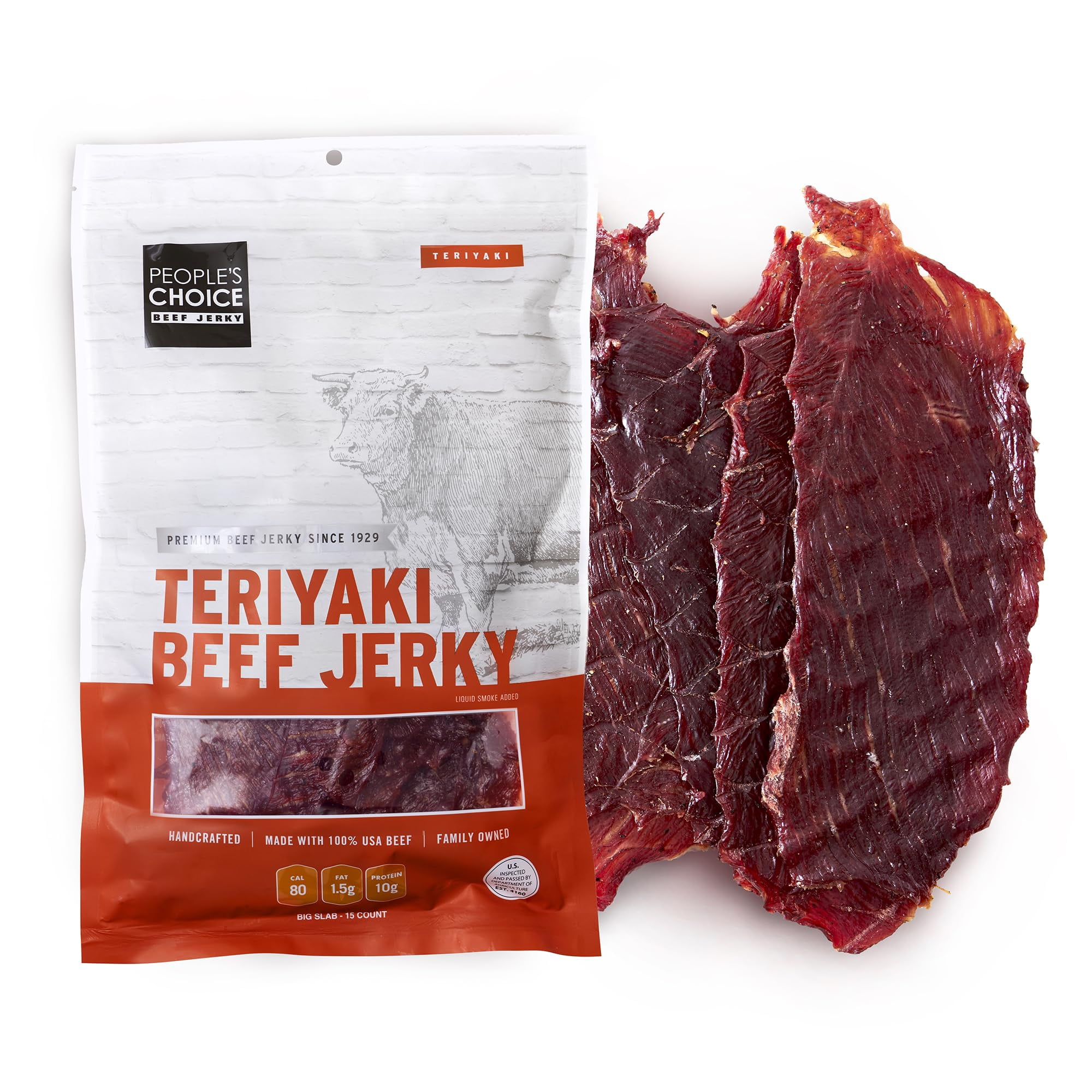 People's Choice Beef Jerky SSF20 - Classic - Teriyaki - Big Slab ...