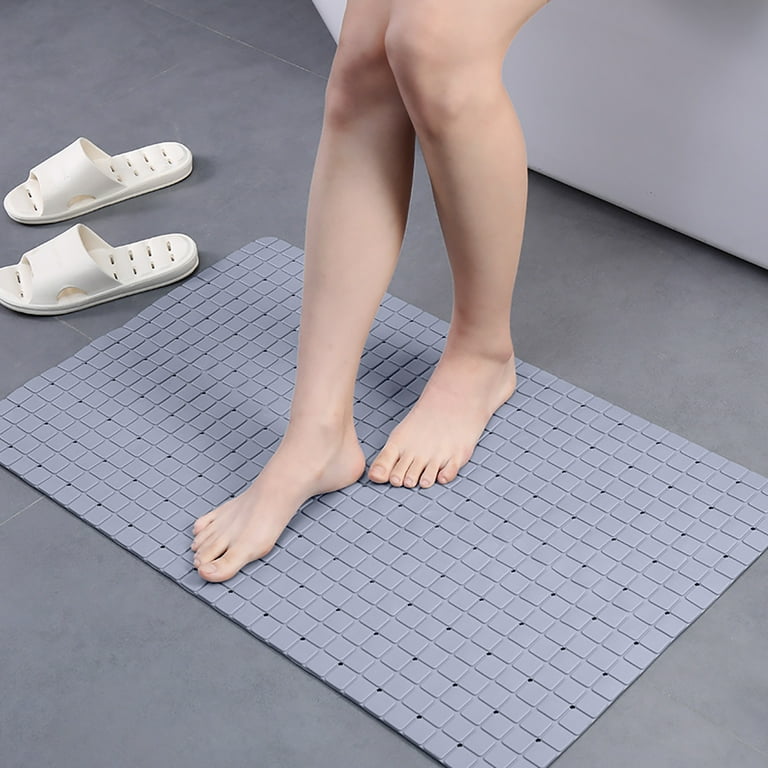 Peorpel Non Slip Tub Mat Shower Mat Without Suction Cups Bathtub Mat with Drain Thick Soft Bathroom Mats Quick Drying Walmart