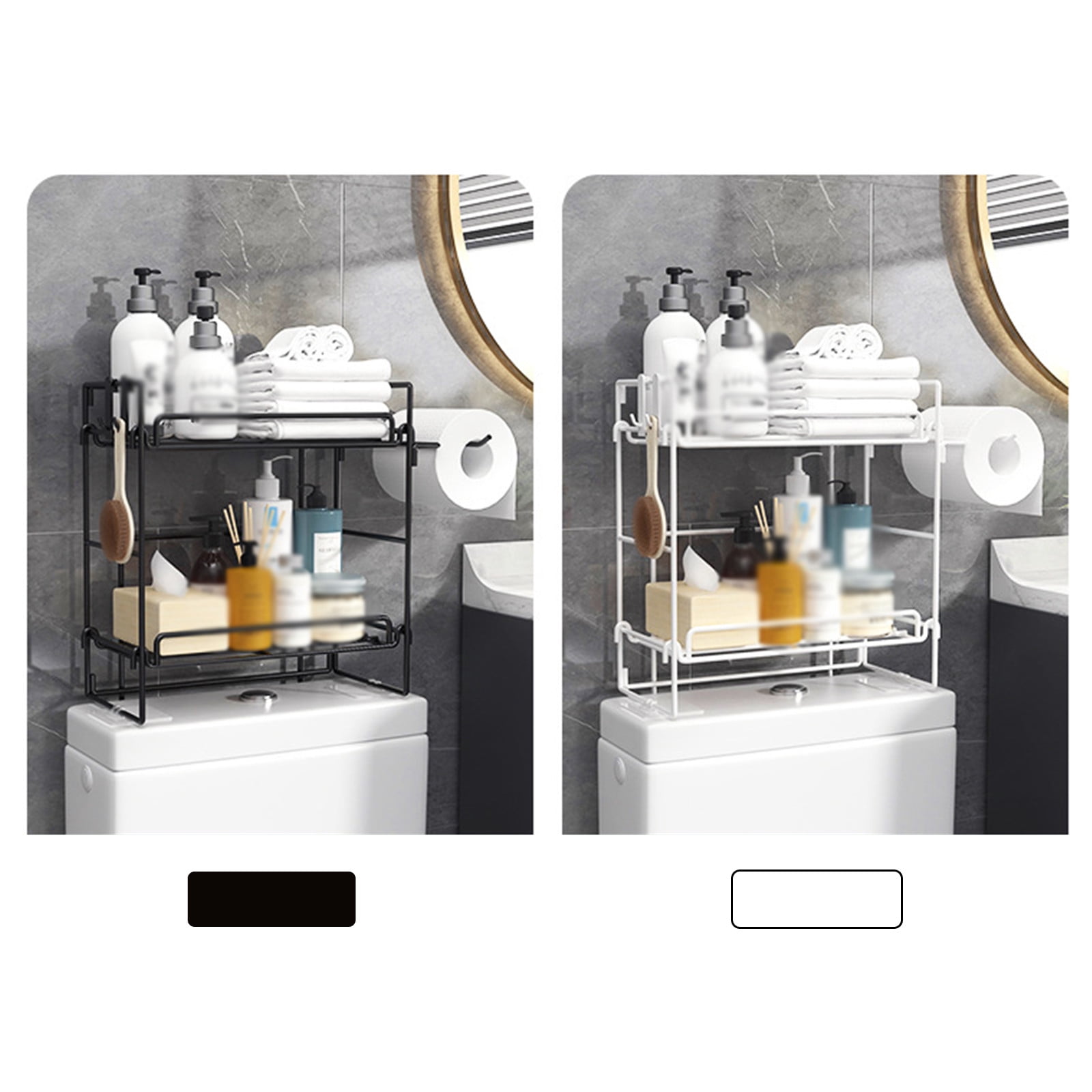 Peorpel Over The Toilet Storage Shelf, Bathroom Organizer, 2-Tier Above ...