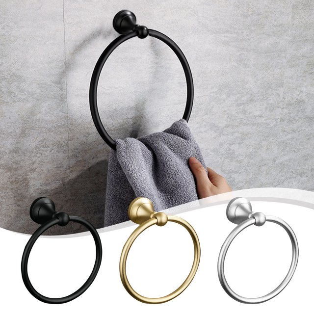 Peorpel Towel Ring Brushed Nickel, Bath Hand Towel Ring Stainless Steel ...