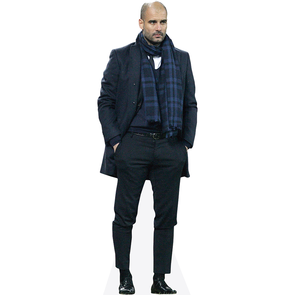 Pep Guardiola (Scarf) Mini Cardboard Cutout Standee - Walmart Business ...
