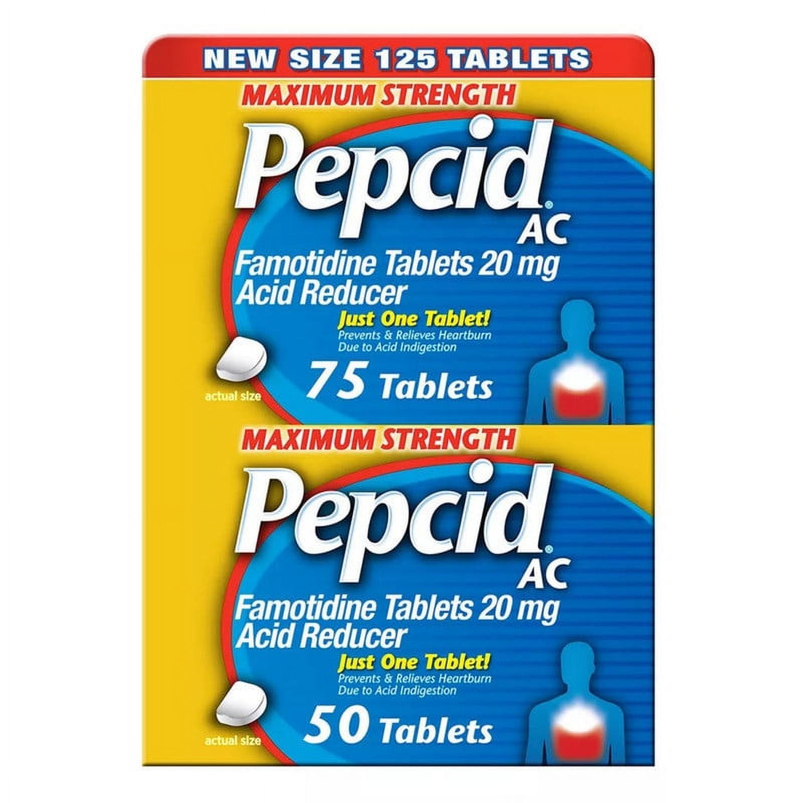 Pepcid AC Max Strength Famotidine, Antacid, Heartburn & Reflux Relief ...