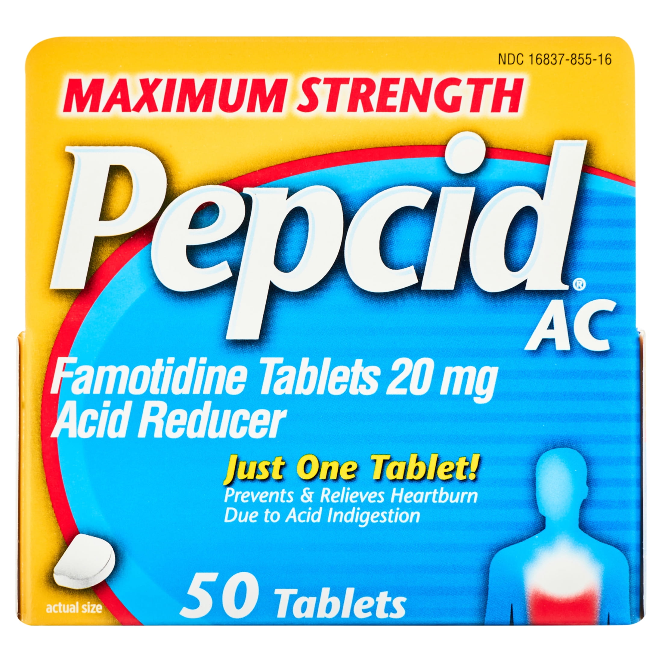 Pepcid AC Maximum Strength for Heartburn Prevention & Relief, 50 Ct ...