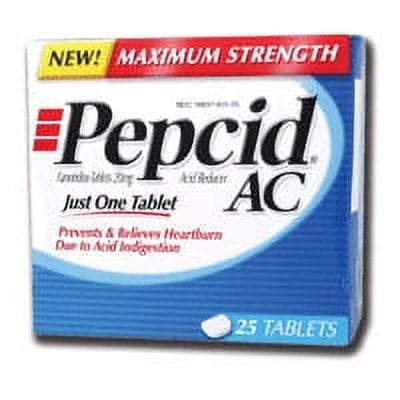 Pepcid Ac Tablets Maximum Strength For Relief Of Heartburn - 25 Ea ...
