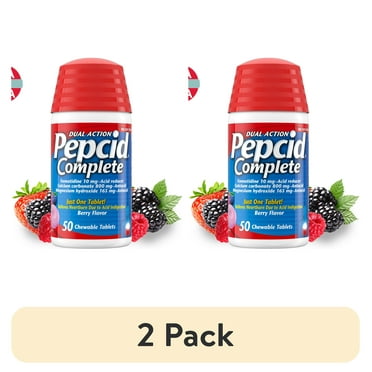 Pepcid Complete Chewcap, Berry, 100 Ct - Acid Reducer, Antacid ...