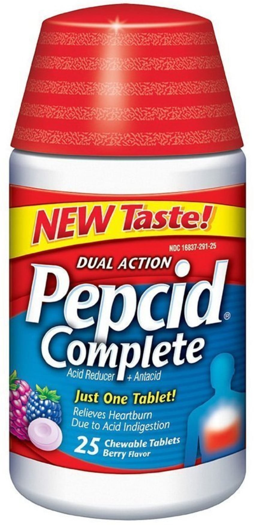Pepcid Complete Chewable Tablets, Berry Flavor, 25 ea (Pack of 6 ...