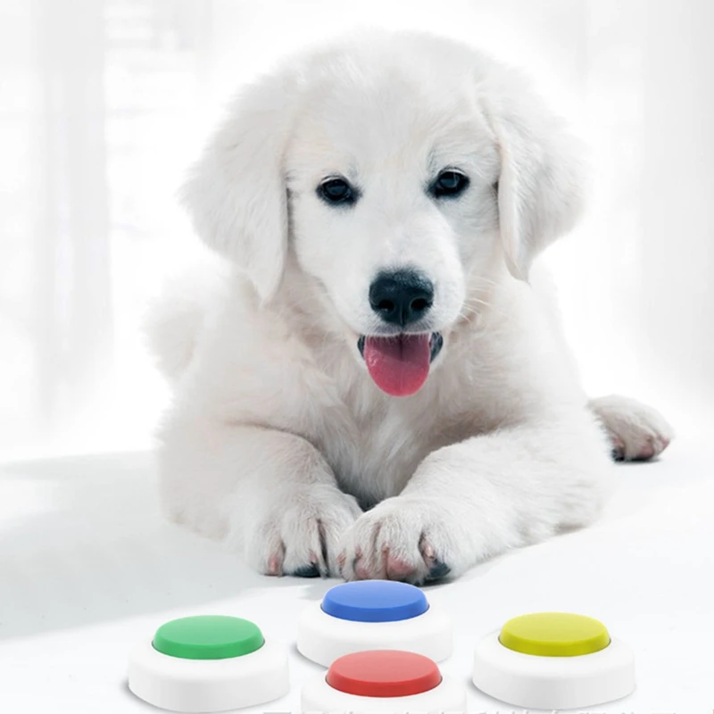 Pepe Dog Button Talk Toy Pet Cat Communication Button Sound Ring Bell ...