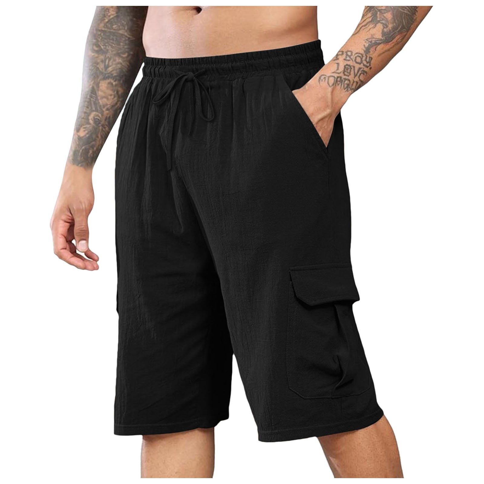 Pepeey Man Shorts for Men, Blue Jean Shortss Summer Relaxed Fit Cargo ...