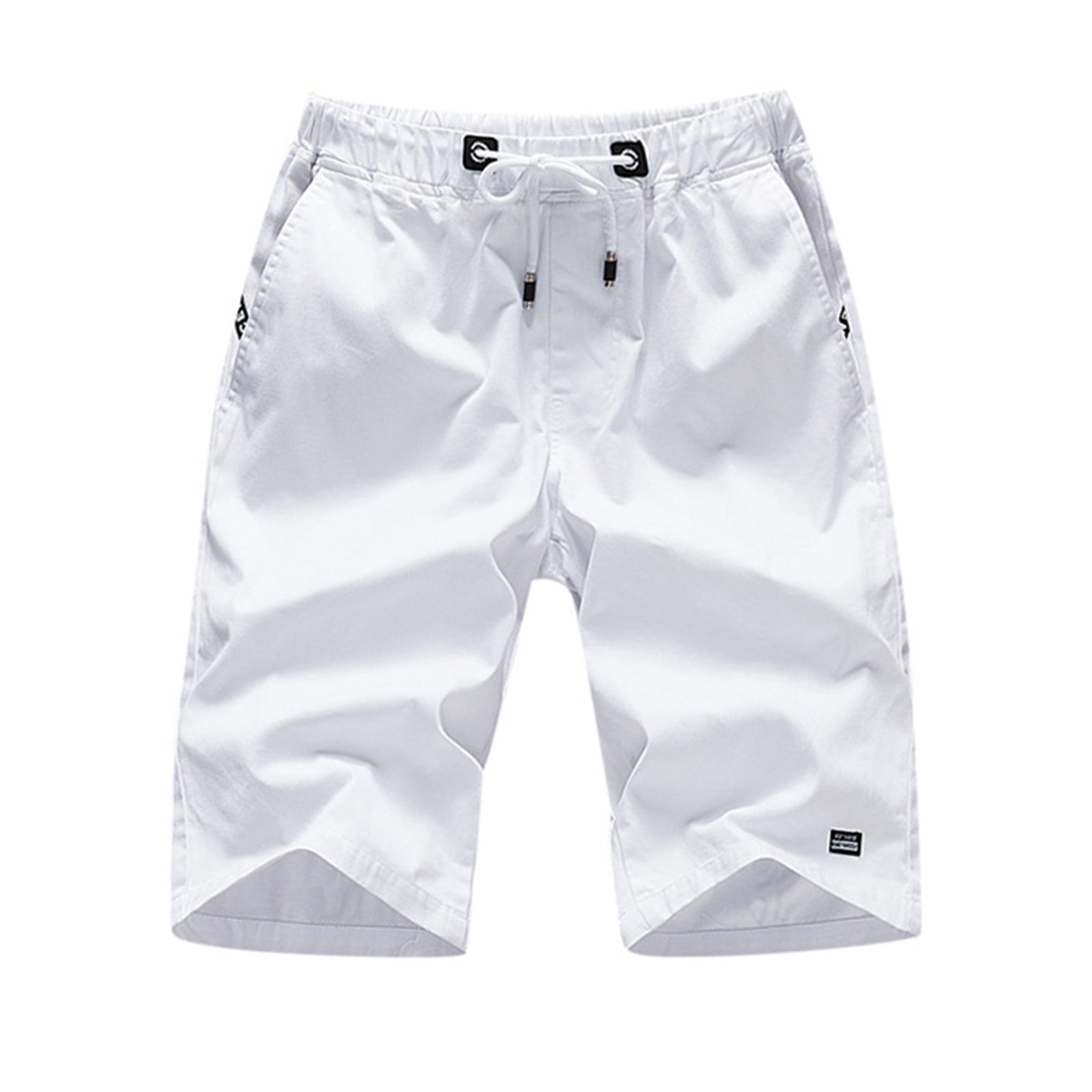 Pepeey Mens Linen Shorts Mens Long Shorts Men White Shorts Mens Big And ...