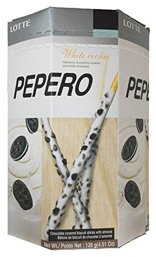 Pepero Chocolate Covered Biscuit Sticks Almond and White Cookie Flavor ...