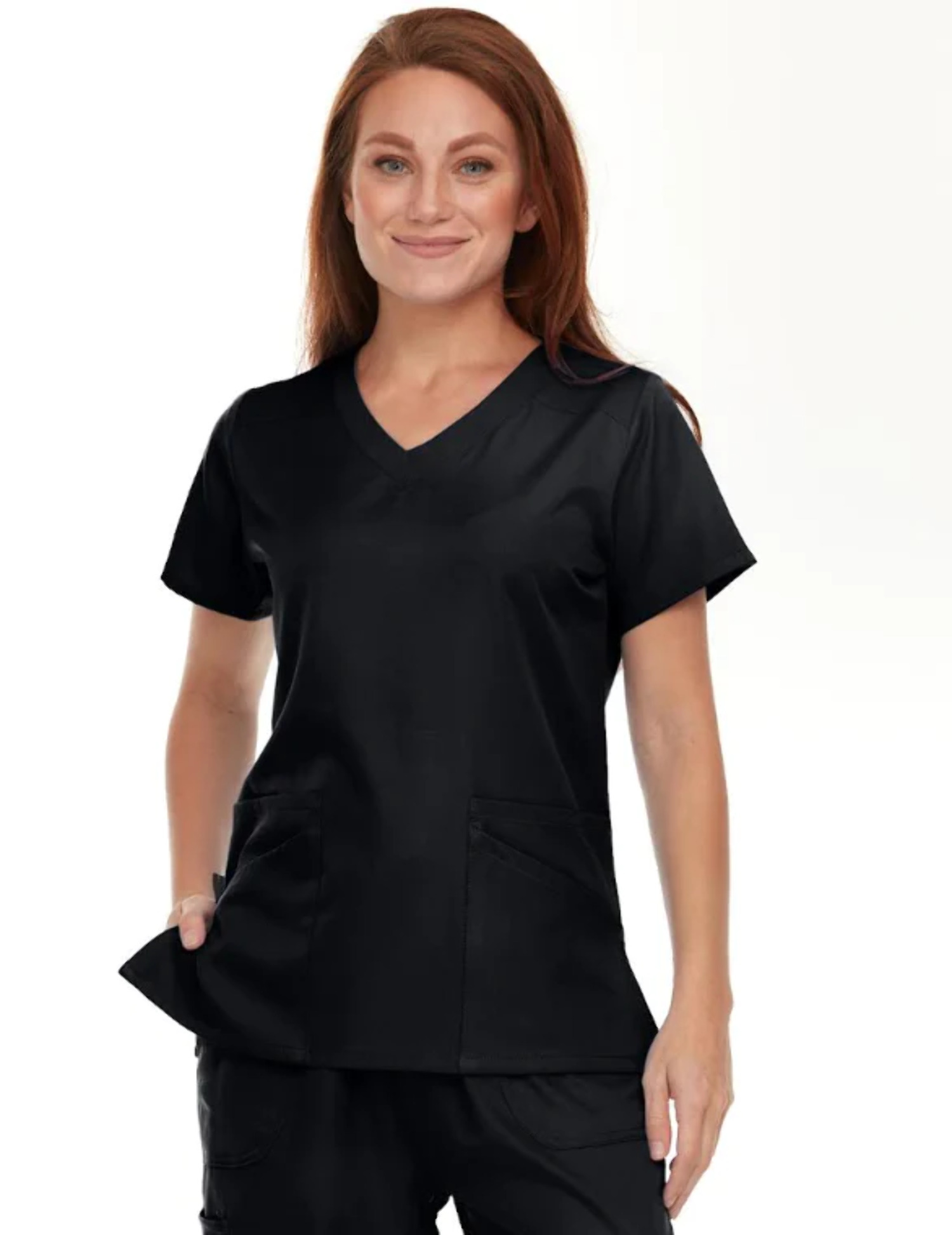 Pepino Uniforms Scoop V-Neck Scrub Top, Nurse Shirt - Walmart.com