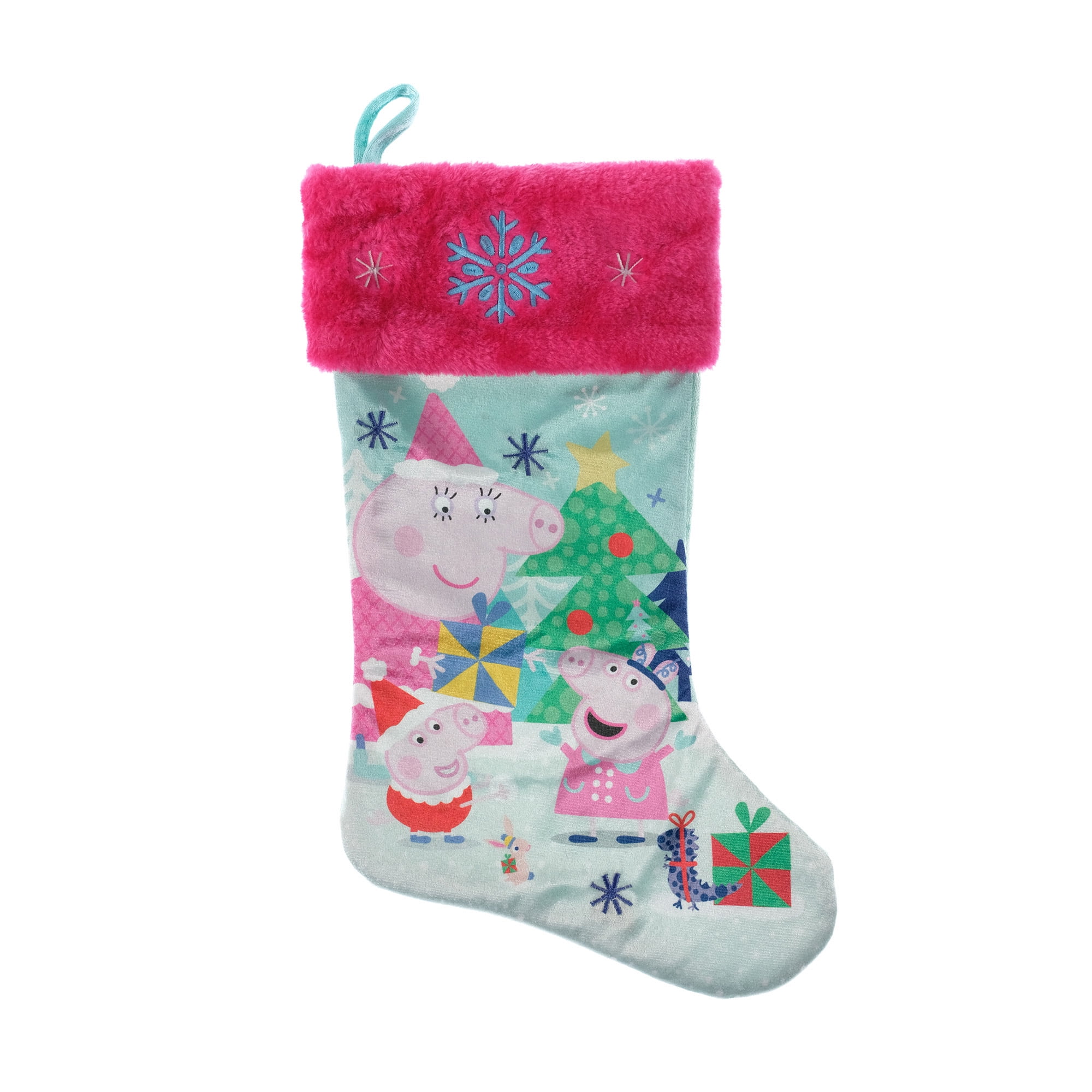 Peppa Pig, 20 inch Velour Christmas Stocking, Polyester - Walmart.com