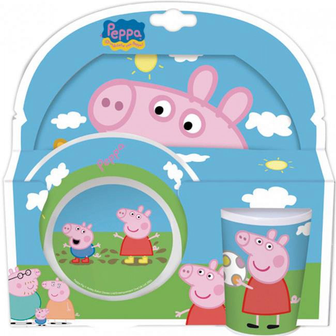 Peppa Pig 30354305 Peppa Pig Melamine Dinnerware Set - Piece of 3 ...