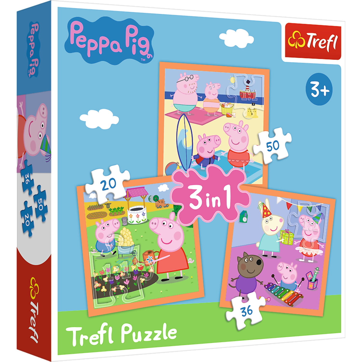 Peppa Pig 3in1 20/36/50 Piece Puzzle - Walmart.com