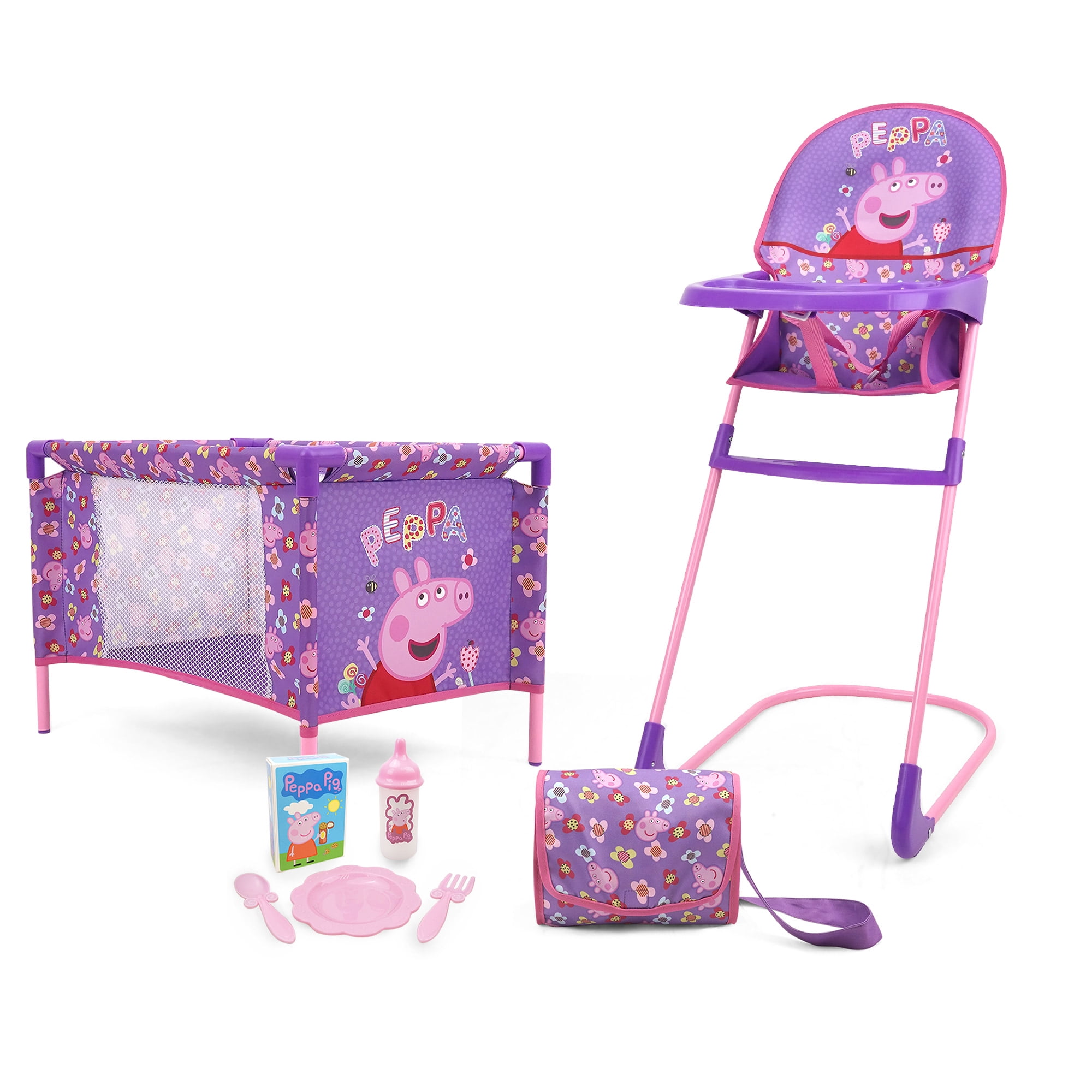 Peppa Pig: At Home 8pc Set - Purple, Pink, Flowers - Play Yard ...