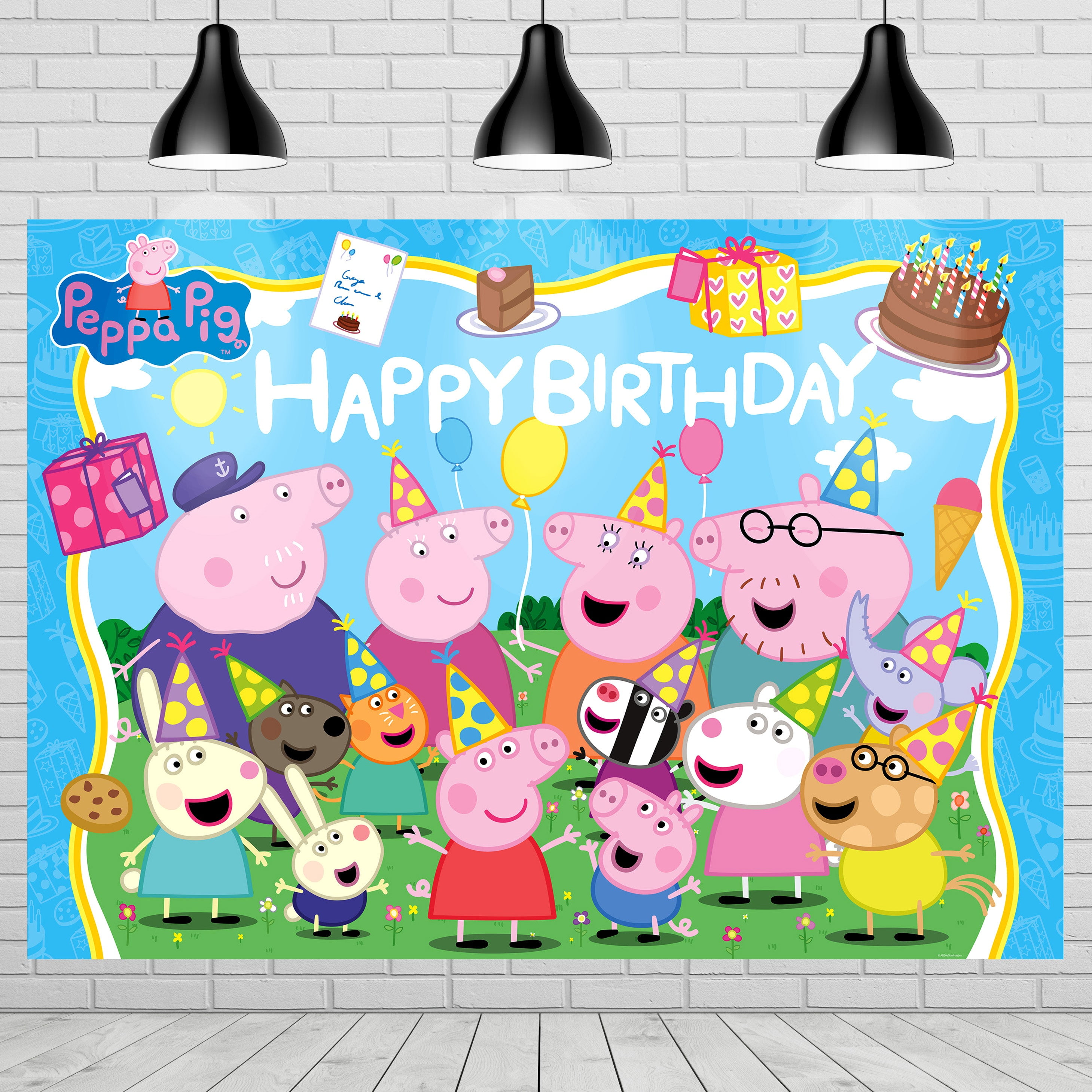Peppa Pig Backdrop - Peppa Pig Party Supplies - Walmart.com