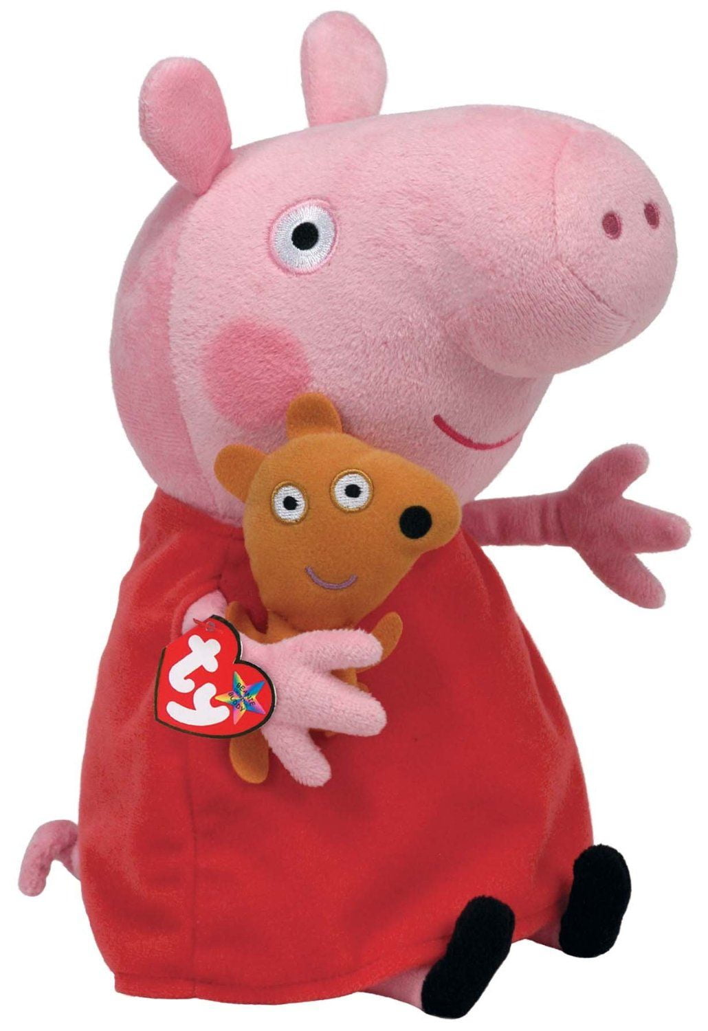 Ty Peppa Pig Medium Plush Beanie Stuffed Animal 10" (96230) - Walmart.com