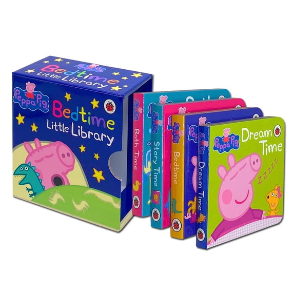 Peppa Pig Bedtime Little Library Children Collection 4 Board Books Set ...