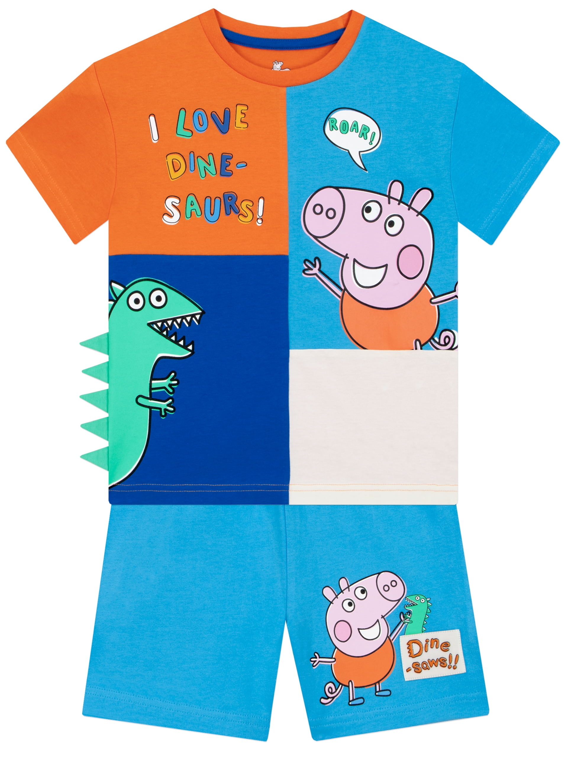 Peppa Pig Boys George Pig Blue T-Shirt And Shorts Set Sizes 2T-8 ...