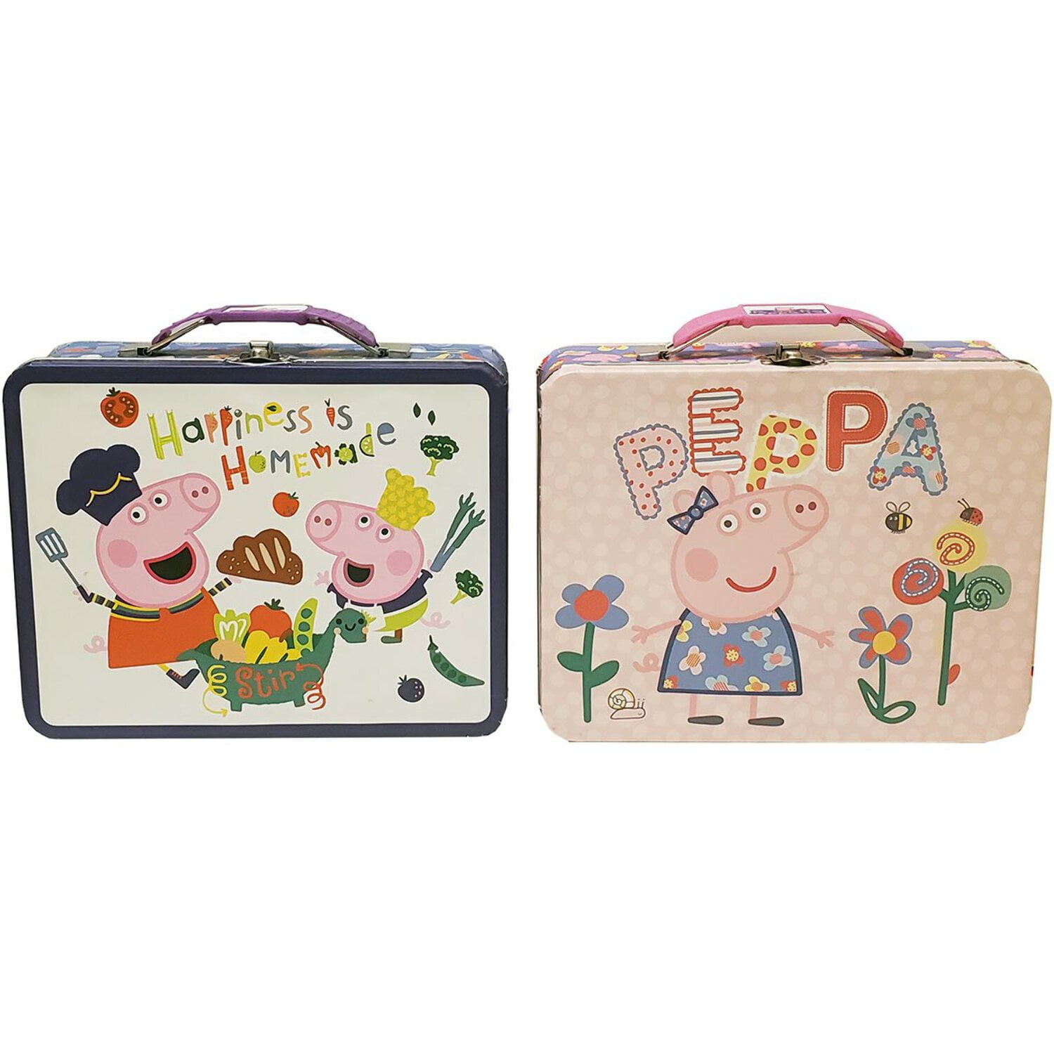 Peppa Pig Carry All Tin Box Set of 2 - Walmart.com
