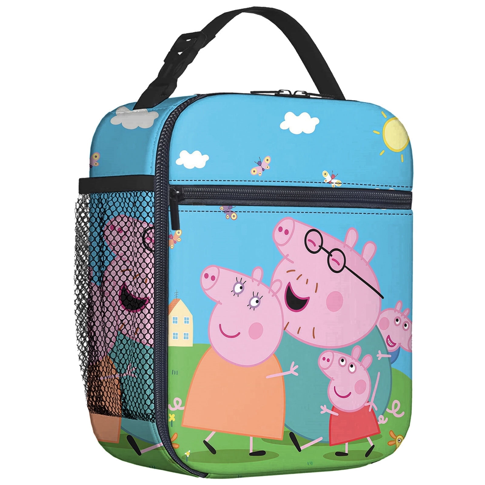 For Peppa Pig Cartoon Theme Insulated Lunch Box,8.66x4.33x10.24 inch ...