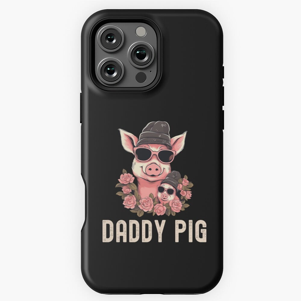 Peppa Pig Daddy Pig Funny Cartoon Phone Case for iPhone 16 15 14 13 12 ...