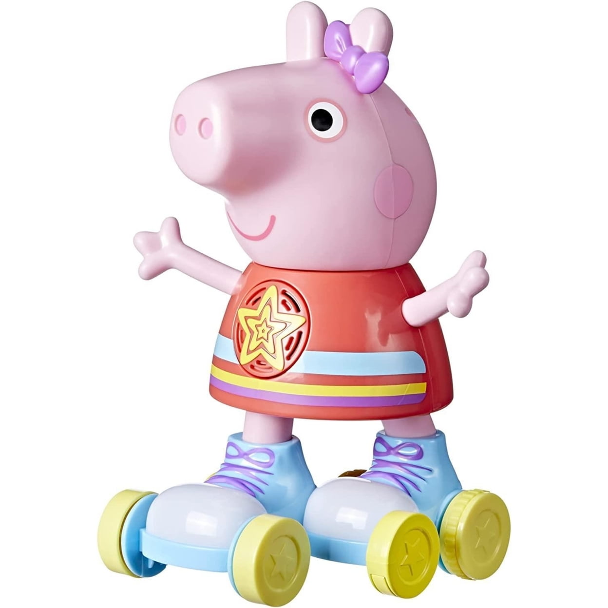 "Hasbro Peppa Pig Disco Roller Skating 11"" Singing Doll with Light-Up ...