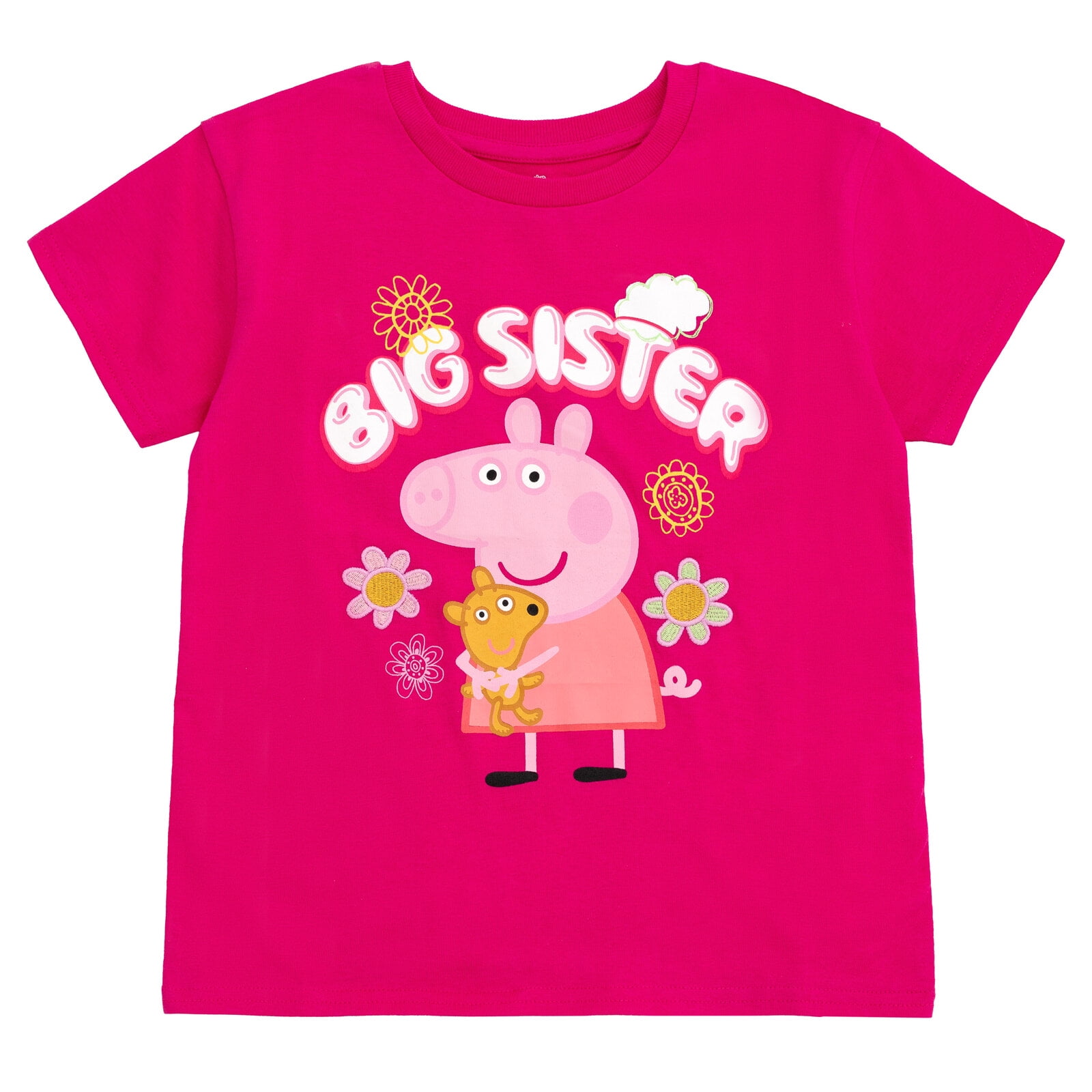 Peppa Pig Drop Shoulder T-Shirt Toddler to Big Kid - Walmart.com