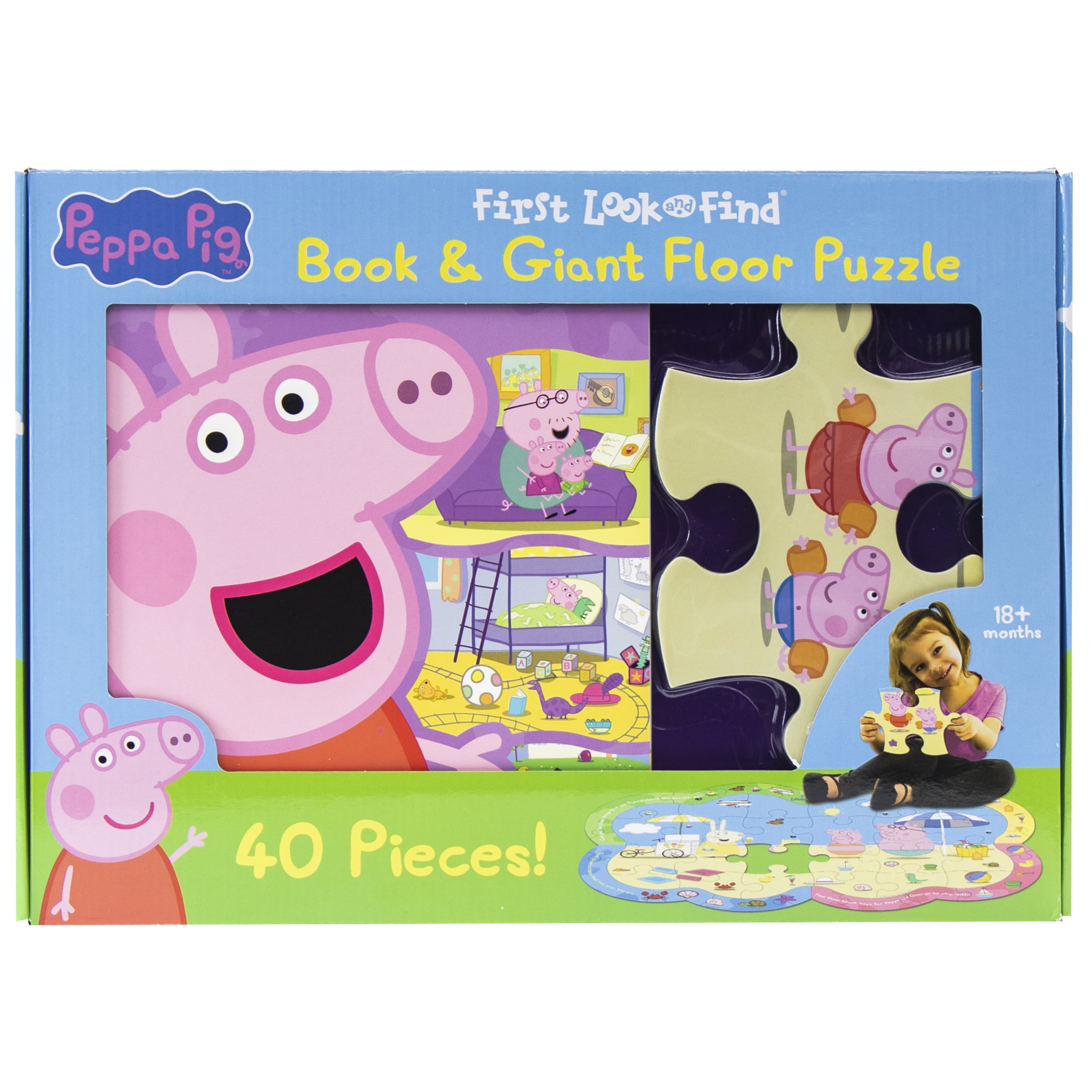 Peppa Pig - First Look and Find Board Book & Giant 40 Piece Puzzle - PI ...