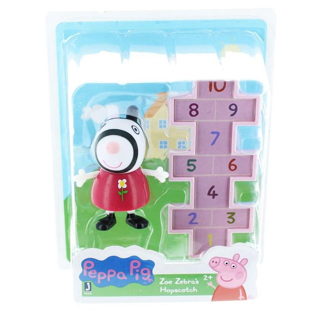 Peppa Pig Friends and Fun 3" Figure: Zoe Zebra's Hopscotch - Walmart ...