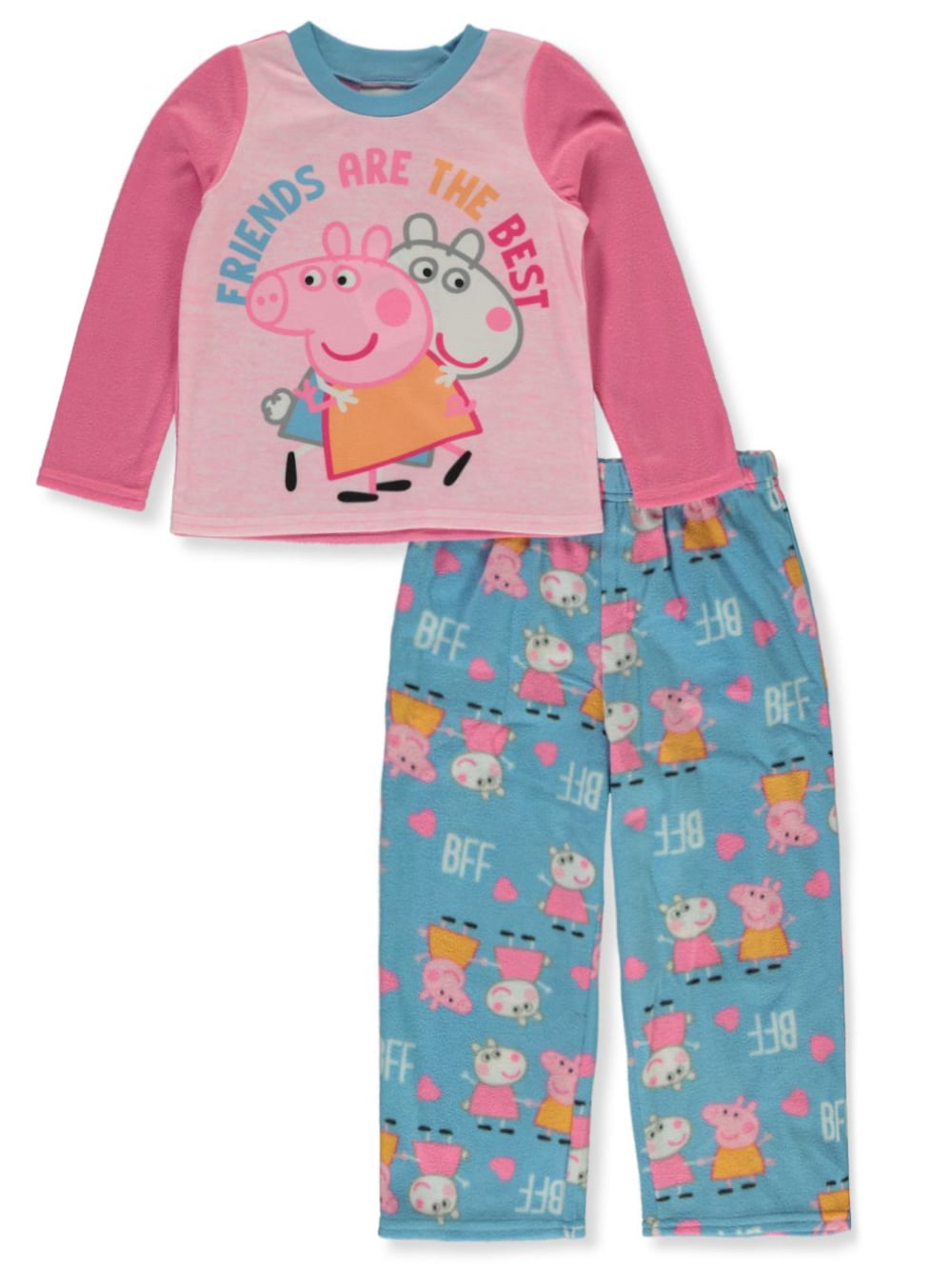 Komar Kids Girls Peppa Pig Friends Are The Best Fleece Toddler Pajamas ...