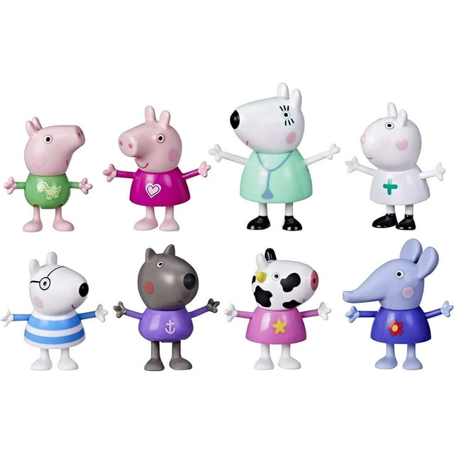 Peppa Pig & Co. Mini Figure 8-Pack: George, Suzy, Danny, Penny, Carol ...