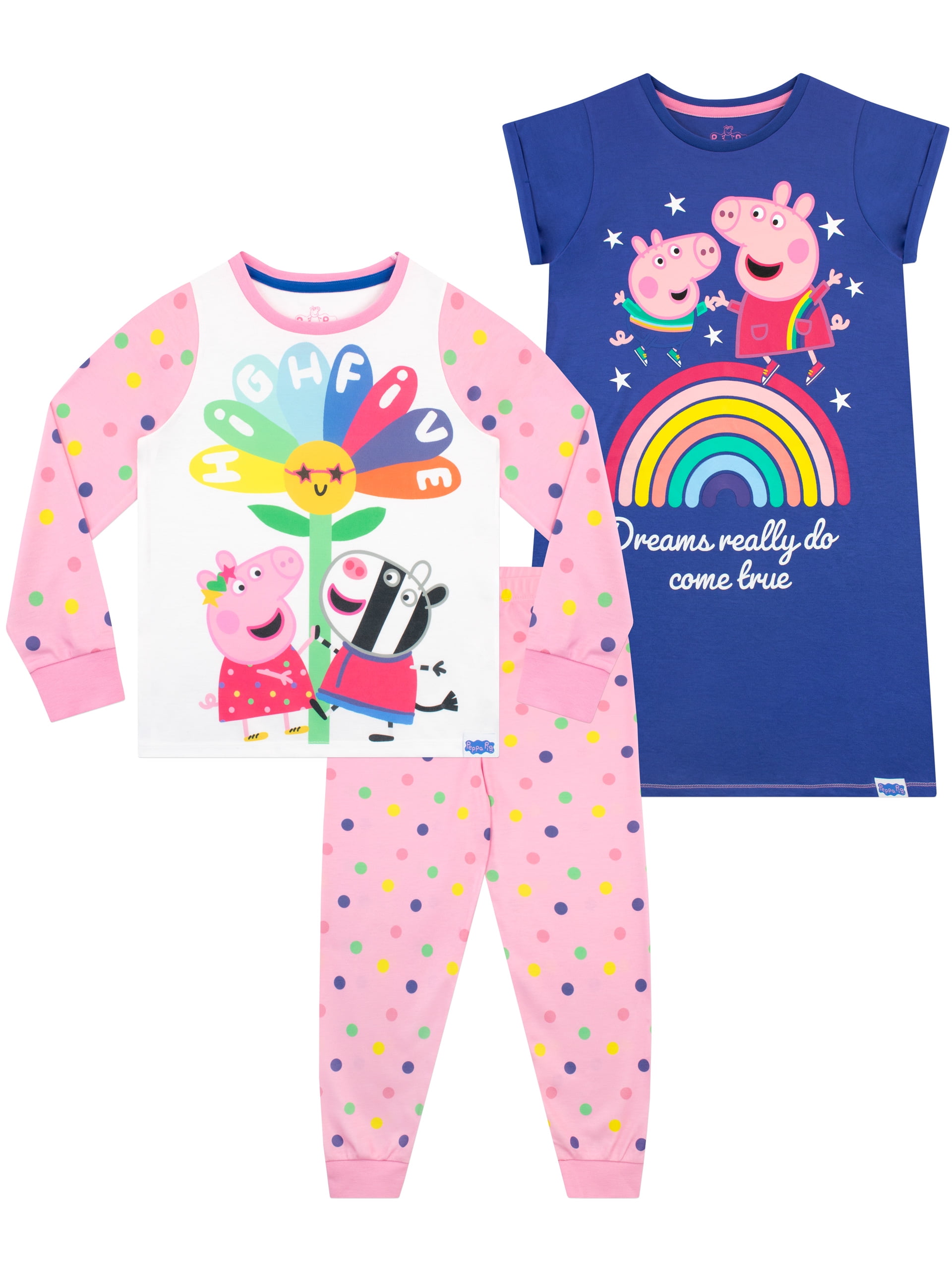 Peppa Pig Girls 2 Pack Pajamas And Nightdress Sizes 2T-8 - Walmart.com