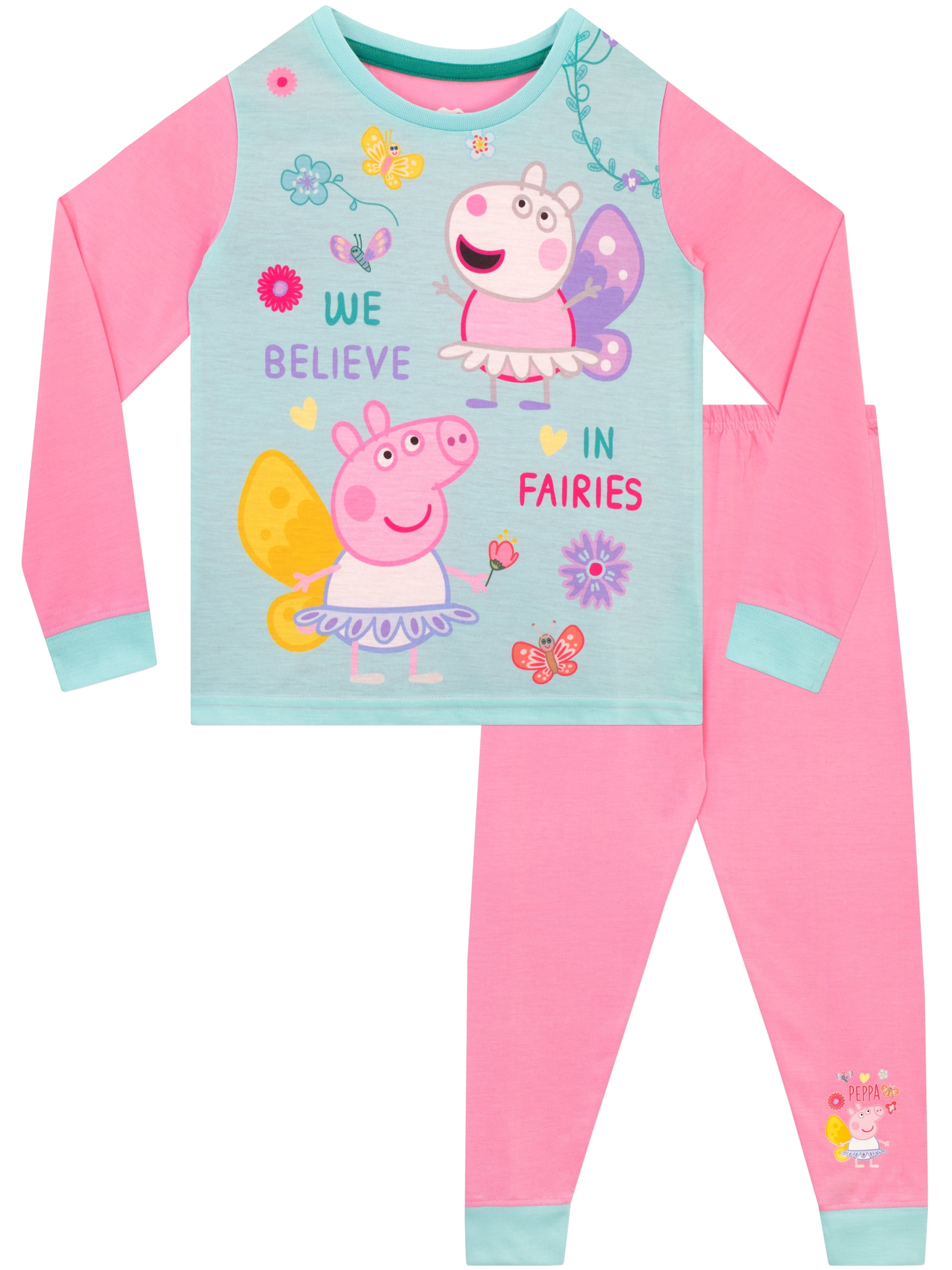 Peppa Pig Girls Fairies Have The Most Fun Long Sleeve Pajamas Sizes 18M ...