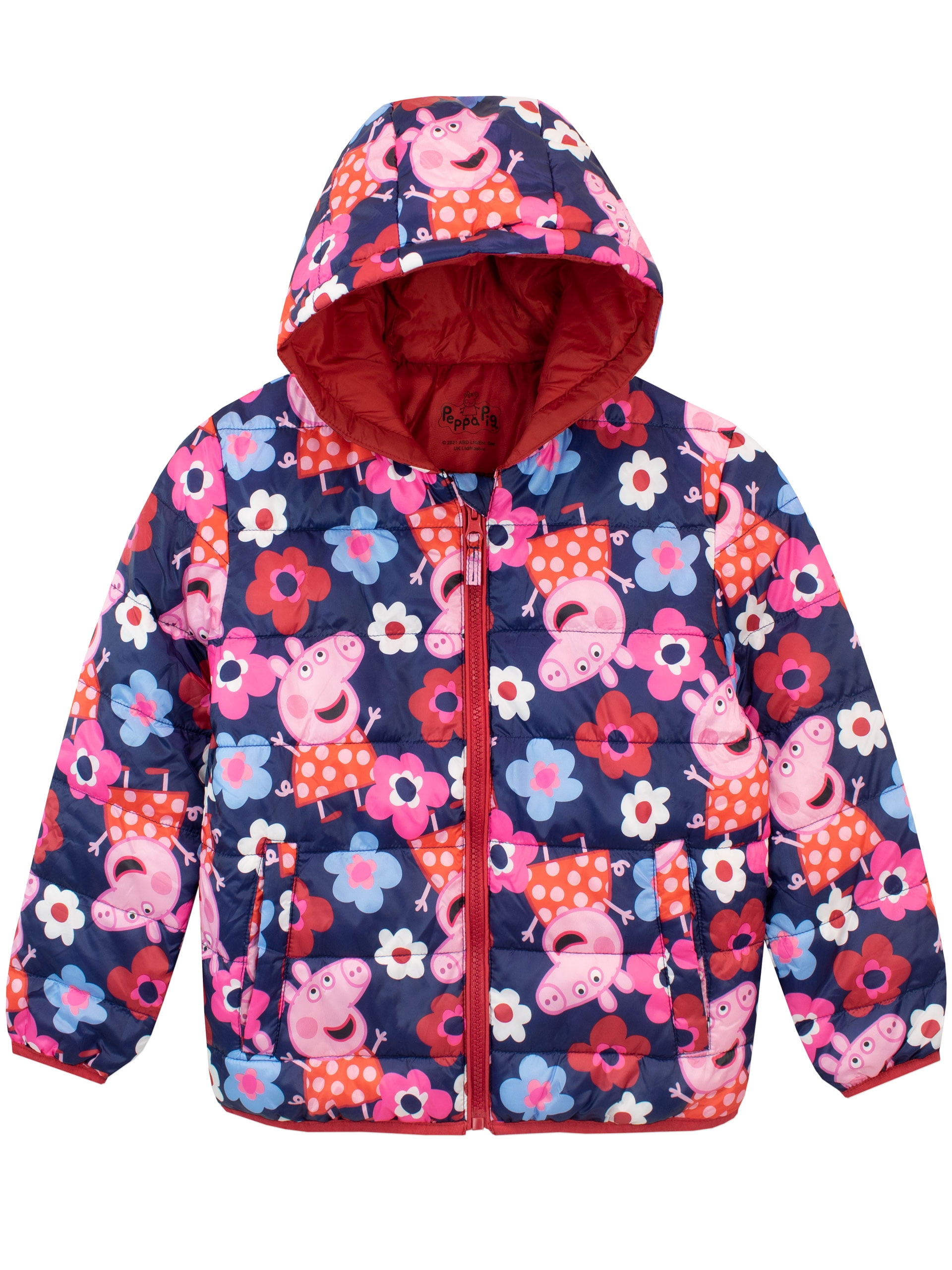 Peppa Pig Girls Floral Coat Pink Sizes 2T-6 - Walmart.com