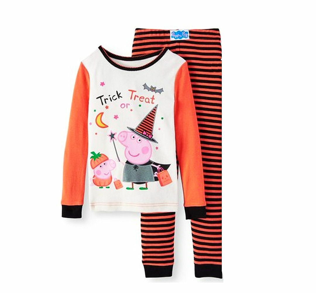 Peppa Pig Girls George Trick Treat Cotton Toddler Pajama Set, Size 3T ...