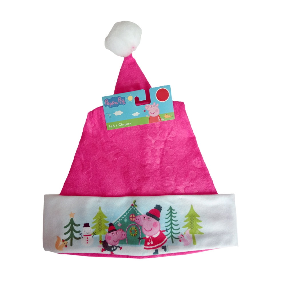 Peppa Pig Girls Pink Felt Santa Hat - Walmart.com