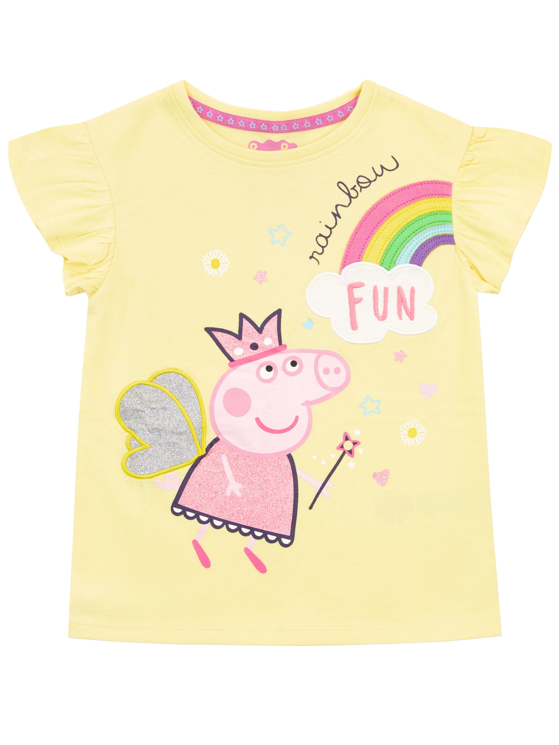 Peppa Pig Girls Rainbow Fun Yellow Sizes 2T-8 - Walmart.com