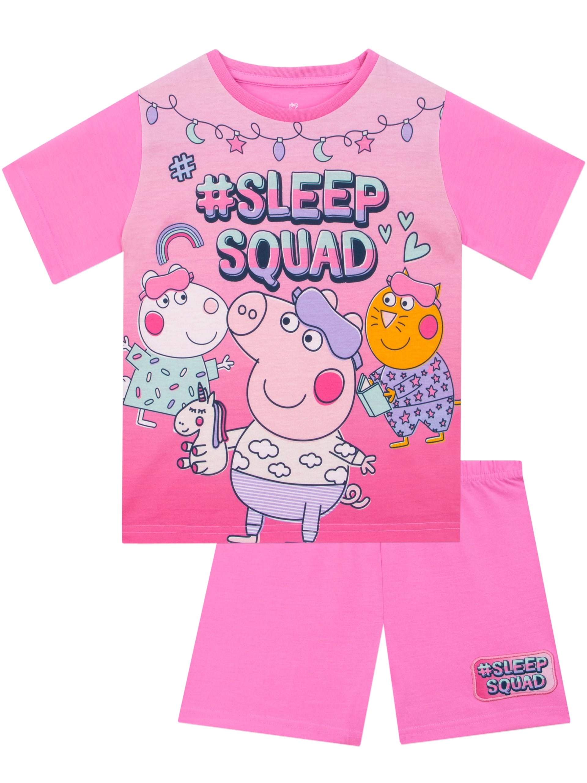 Peppa Pig Girls Short Sleeve Pajamas Pink Sizes 2T-8 - Walmart.com