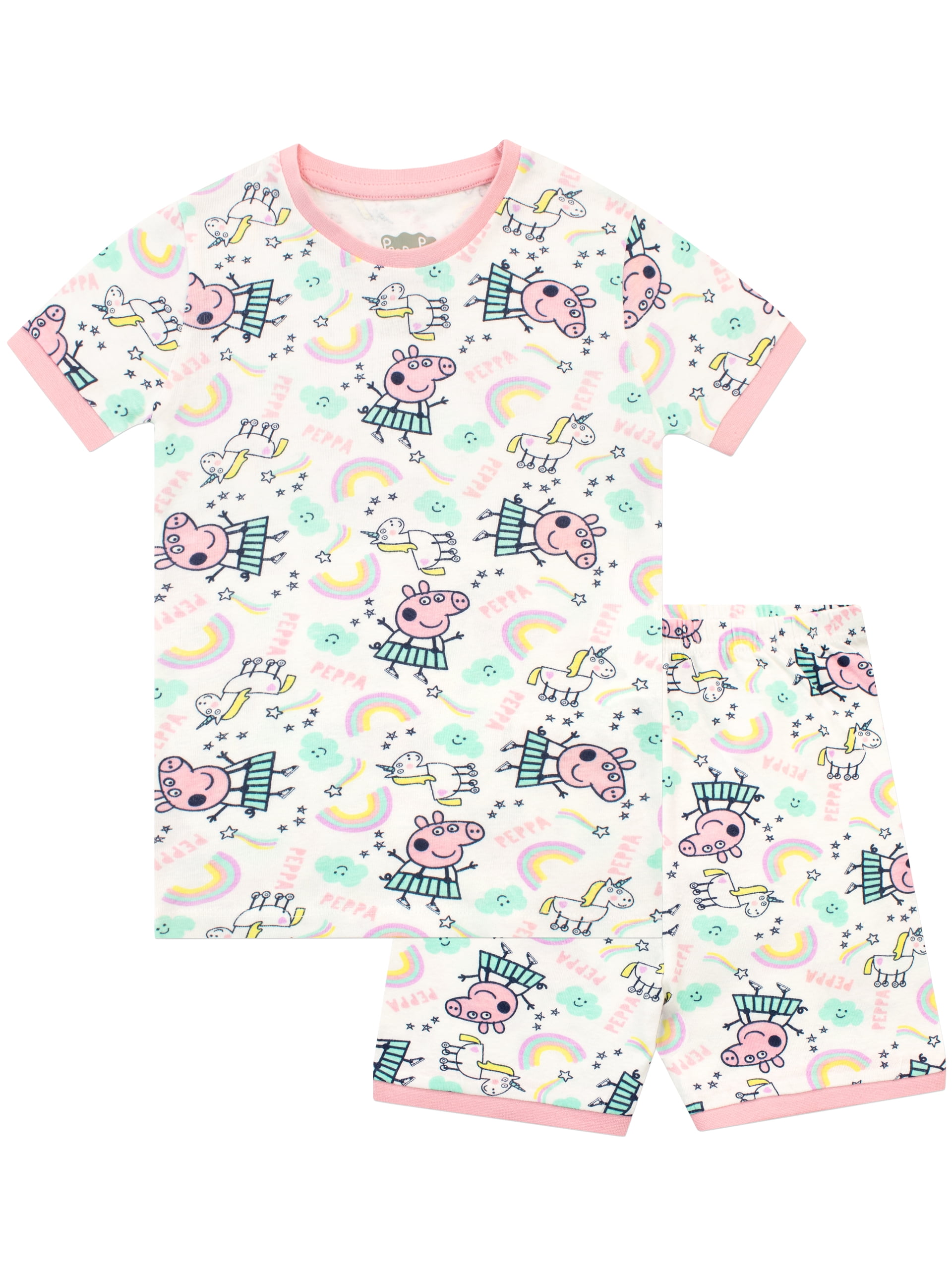 Peppa Pig Girls Short Sleeve Pajamas Sizes 18M - 8 - Walmart.com