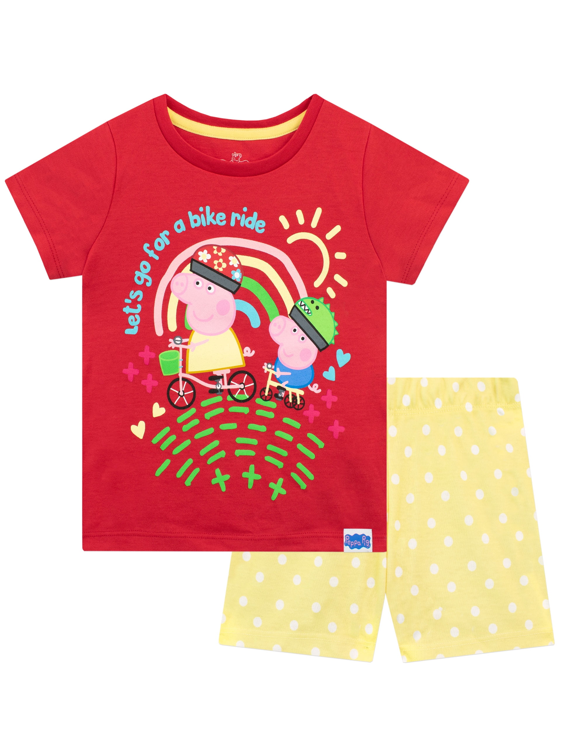 Peppa Pig Girls Short Sleeve Pajamas Sizes 2T-8 - Walmart.com