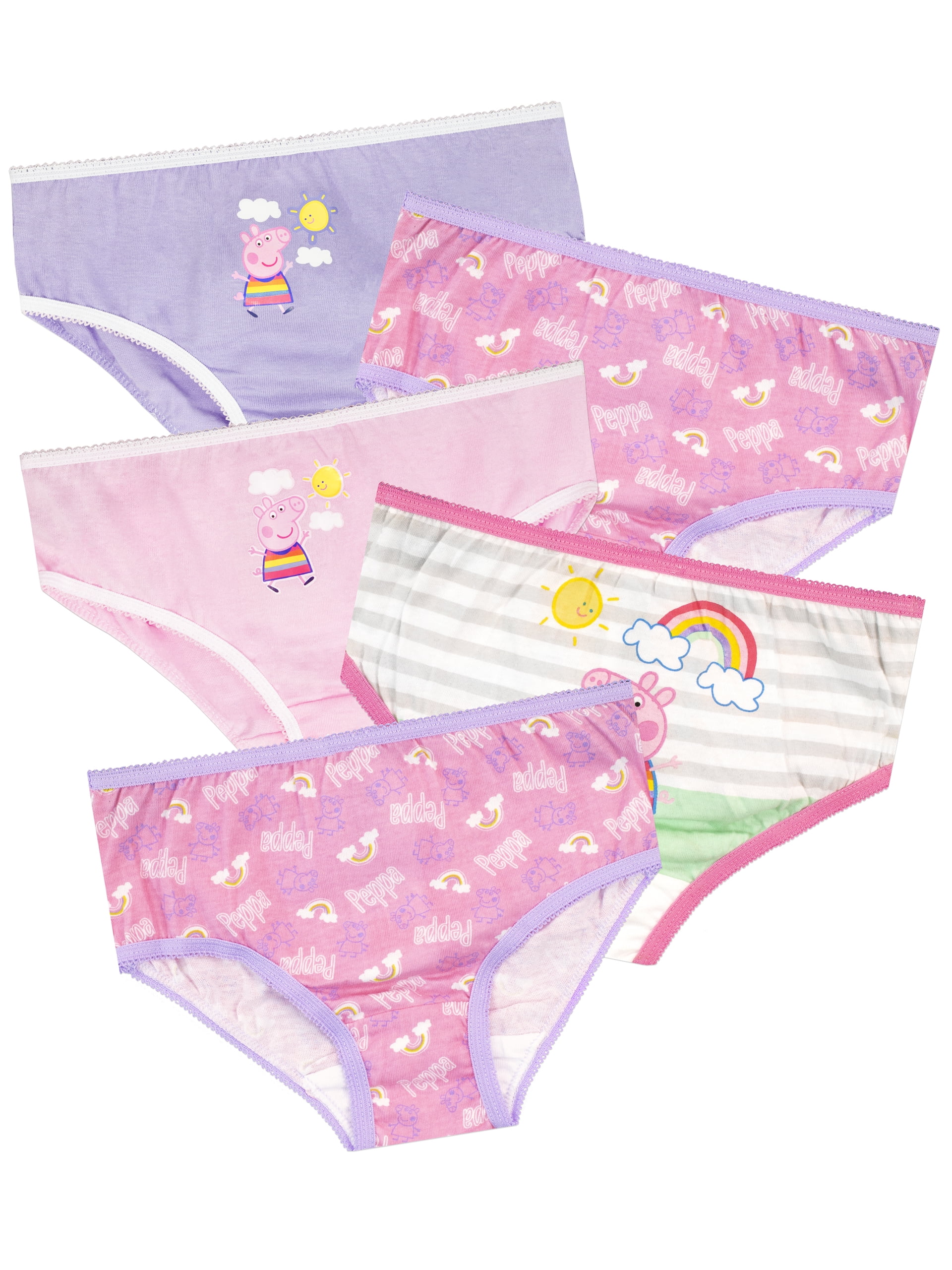 Peppa Pig Girls Underwear 5 Pack Sizes 2T-7 - Walmart.com