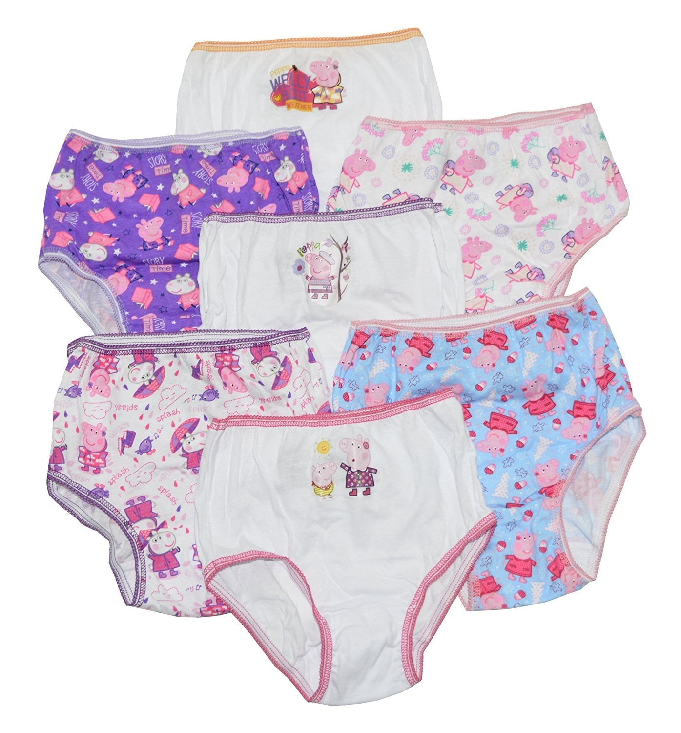 Peppa Pig, Girls Underwear, 7 Pack Panties Sizes 4 - 6 - Walmart.com