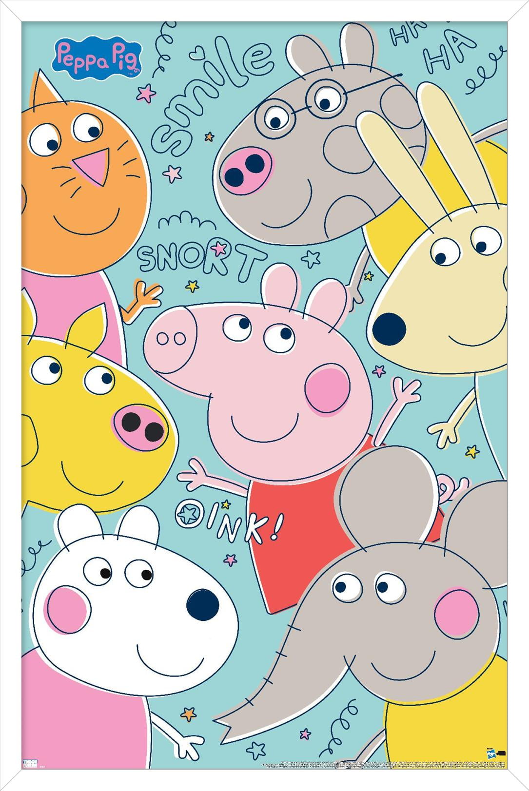 Peppa Pig - Grid Wall Poster, 22.375" x 34" Framed - Walmart.com