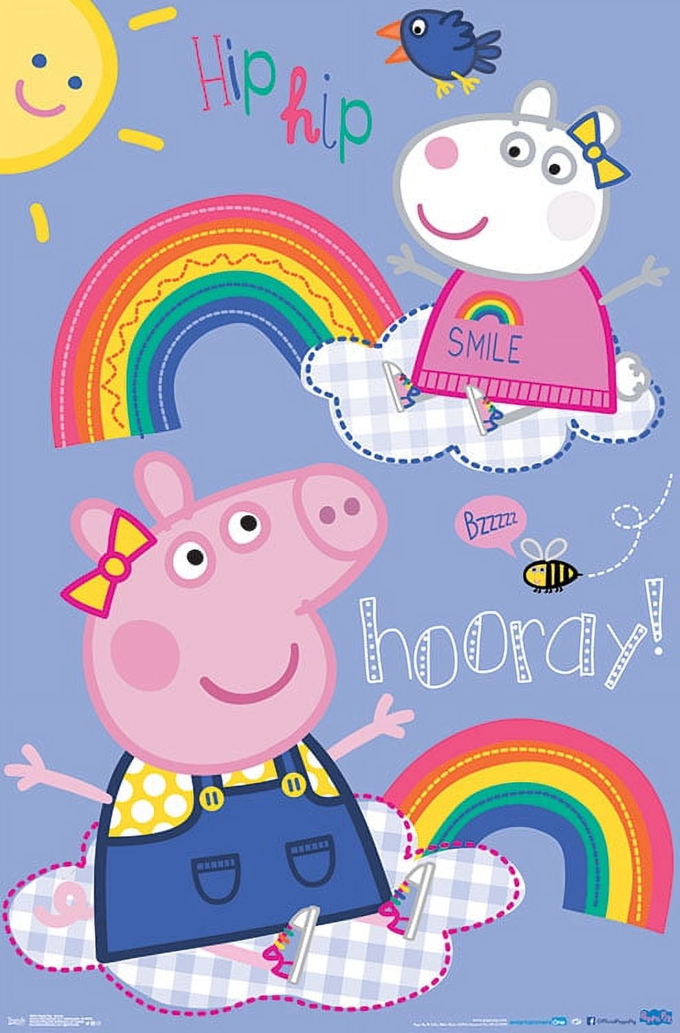 Peppa Pig - Hooray Wall Poster, 22.375" x 34" - Walmart.com
