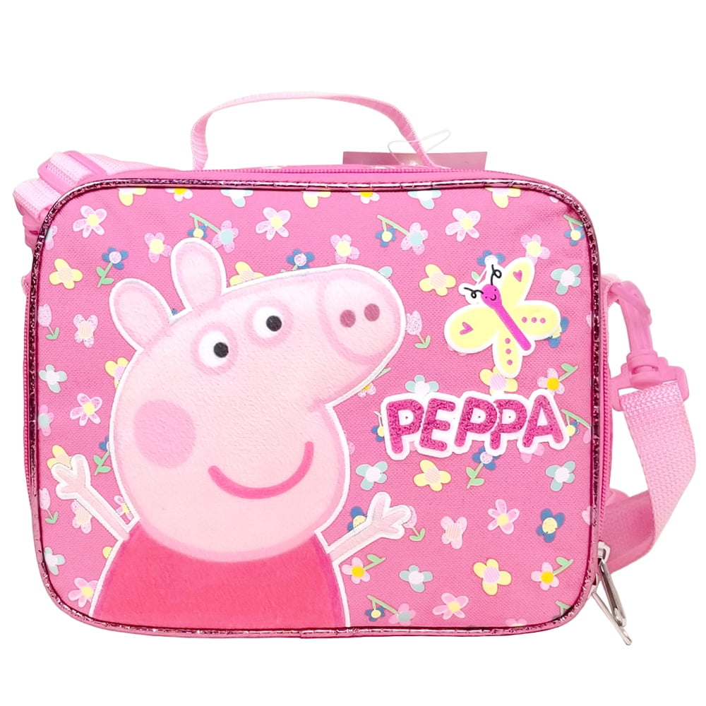 "E-One Peppa Pig Insulated Lunch Bag, Adjustable Shoulder Strap, 10""x8 ...