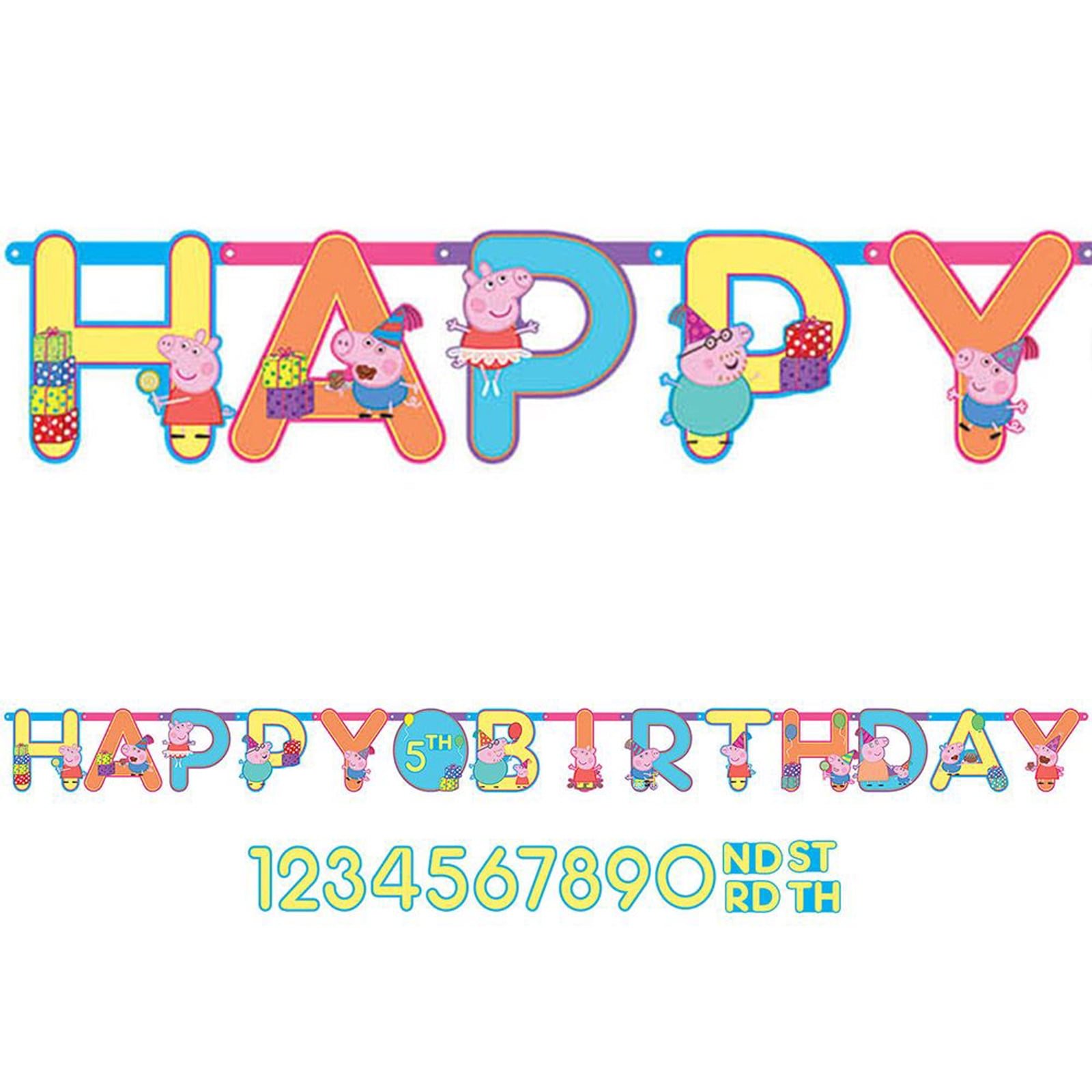 Peppa Pig Jumbo Letter Banner - Walmart.com