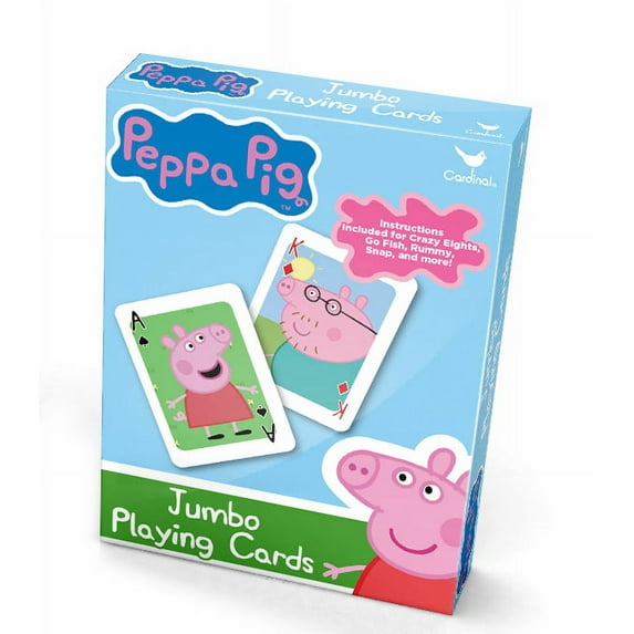 Cardinal Games Peppa Pig Jumbo Playing Cards for Family Favorites ...