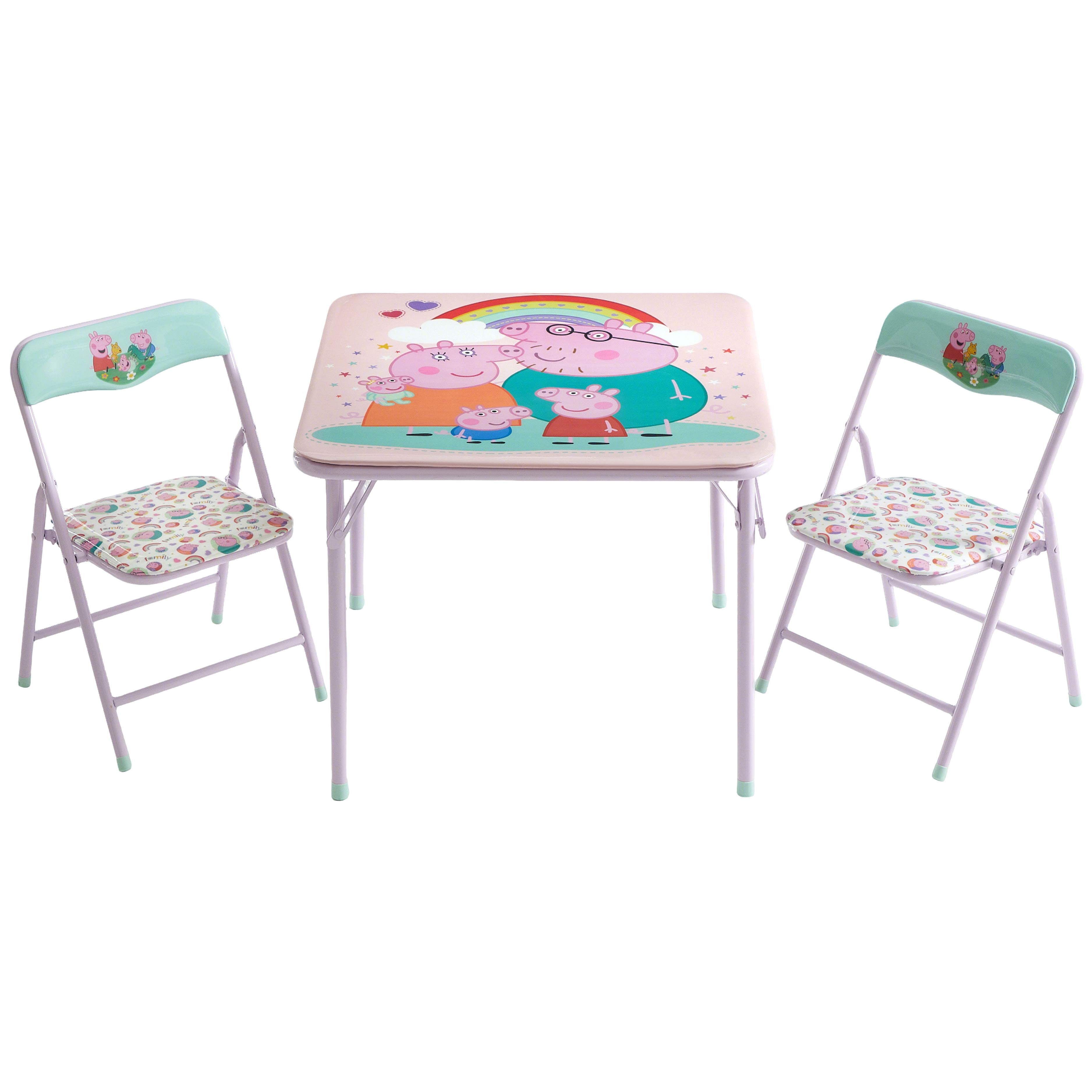 Peppa Pig Kids' 3-Piece Table and Chairs Set, Pink - Walmart.com